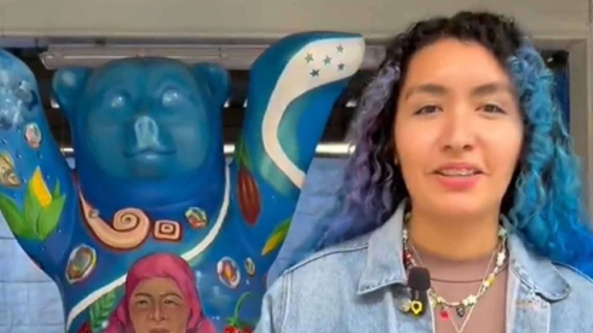 Artista hondureña lleva sus raíces al emblemático oso de Berlín